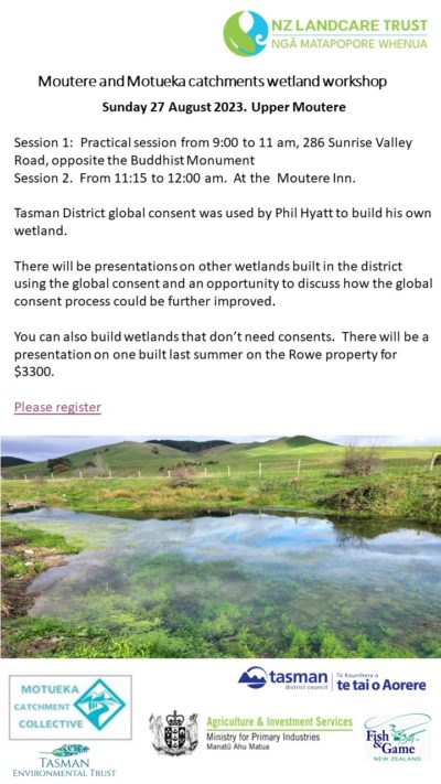 Wetland workshop – Tasman Environmental Trust